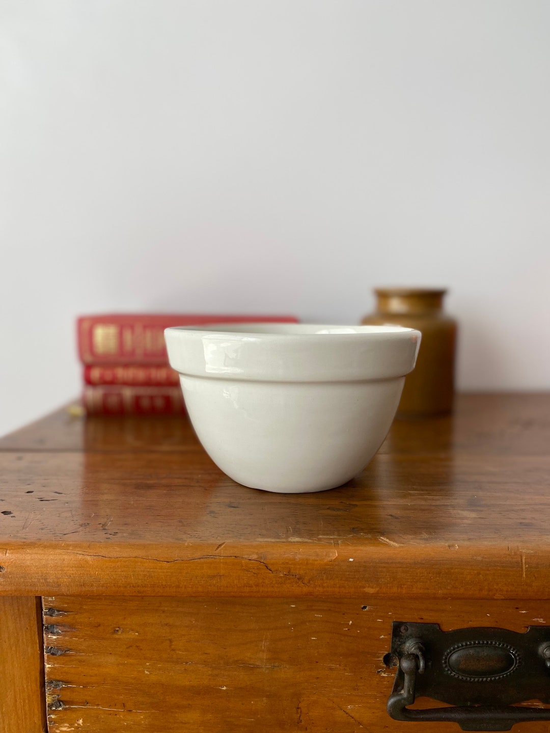 Vintage Wembley Ware White Ceramic Pudding Bowl - Etsy