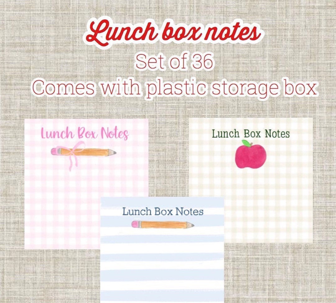 Lunch Box Notes, Set of 36 in a Plastic Box - Etsy