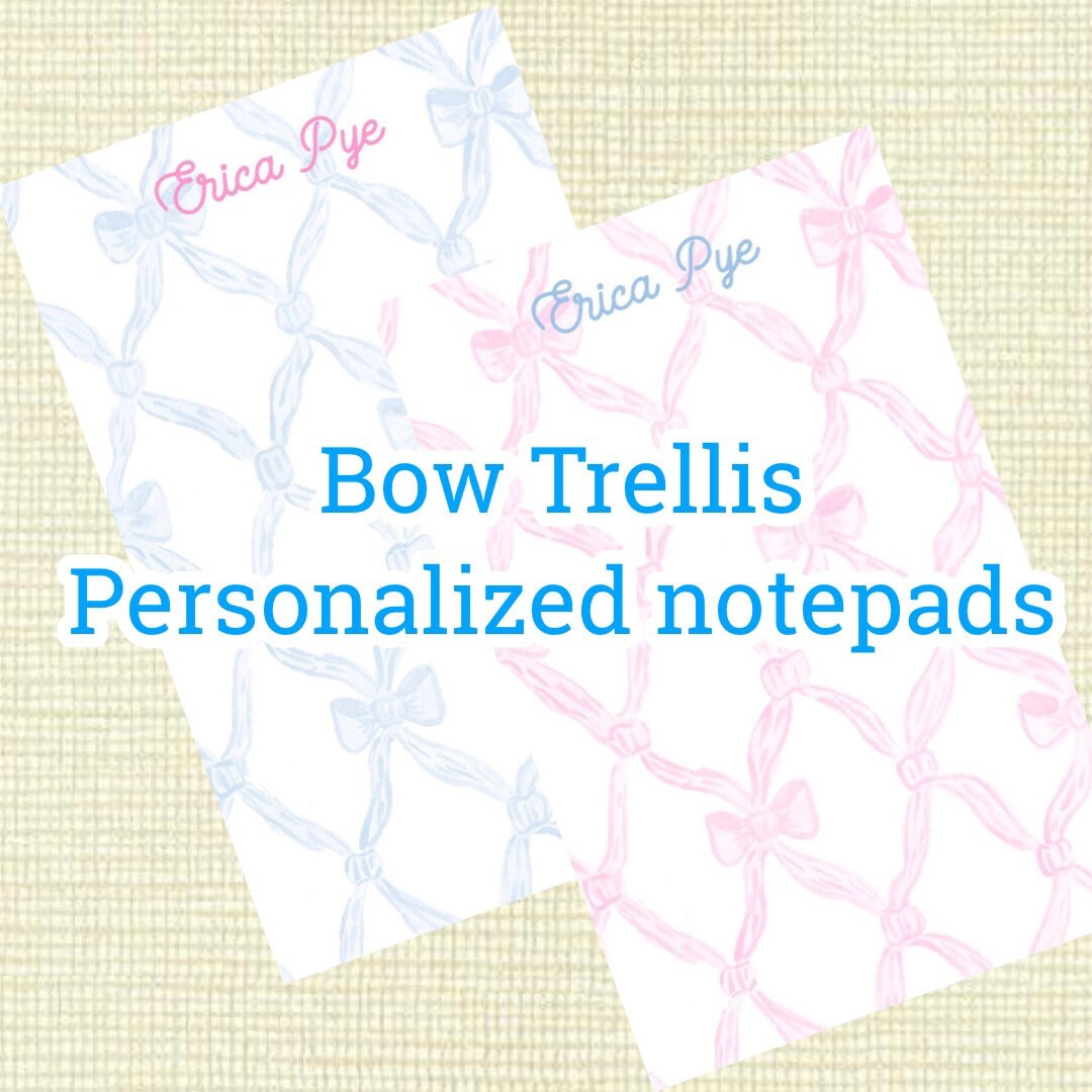 Bow Trellis Custom Notepad - Etsy
