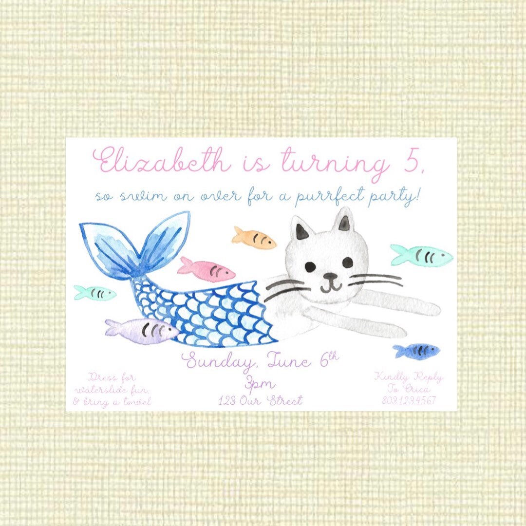Merkitty Birthday Party Invitation - Etsy