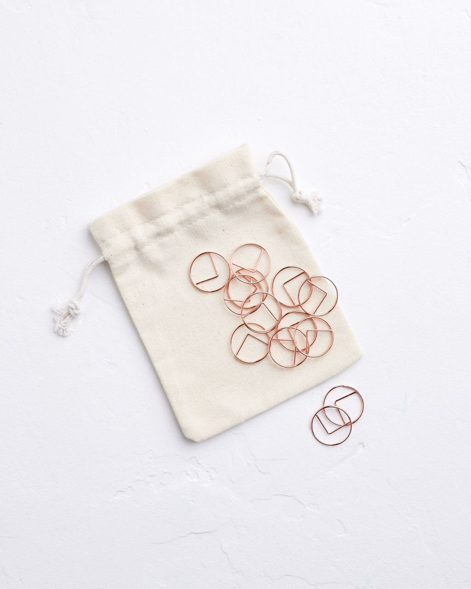 Rose Gold Circle Paper Clips | 25mm Stationery - Etsy