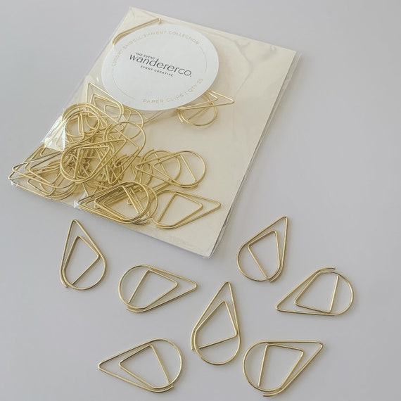 Gold Tear Drop Paper Clips Wedding Stationery Wedding - Etsy