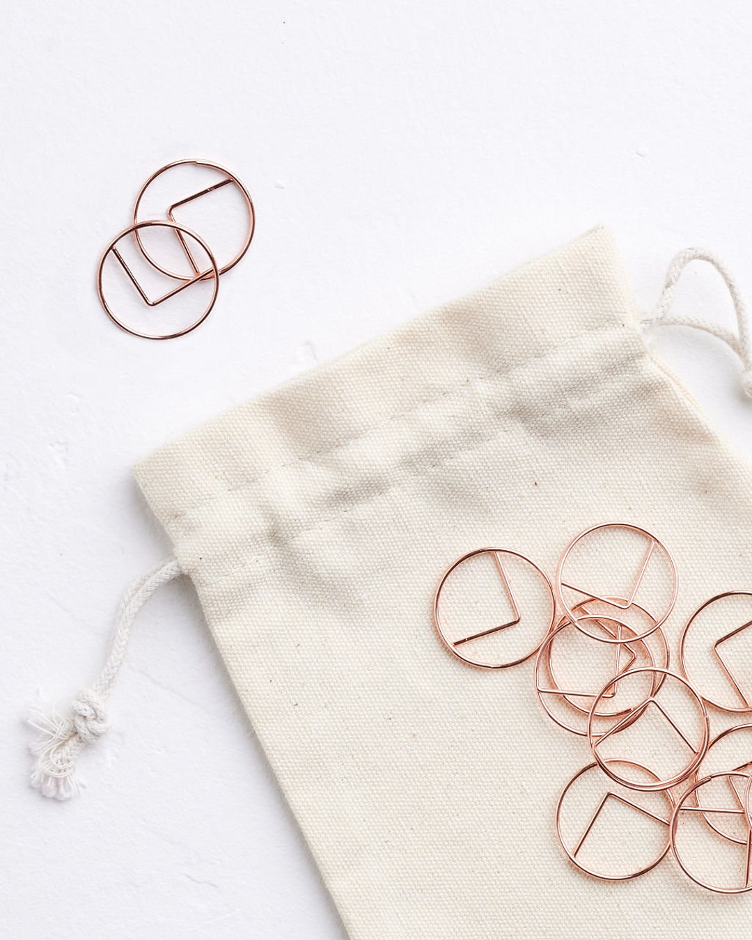 Rose Gold Circle Paper Clips | 25mm Stationery - Etsy
