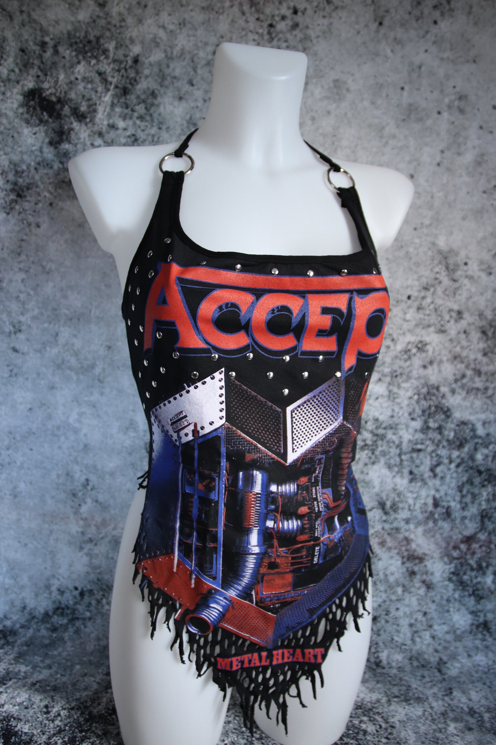Accept Metal Heart Halter Top - Etsy