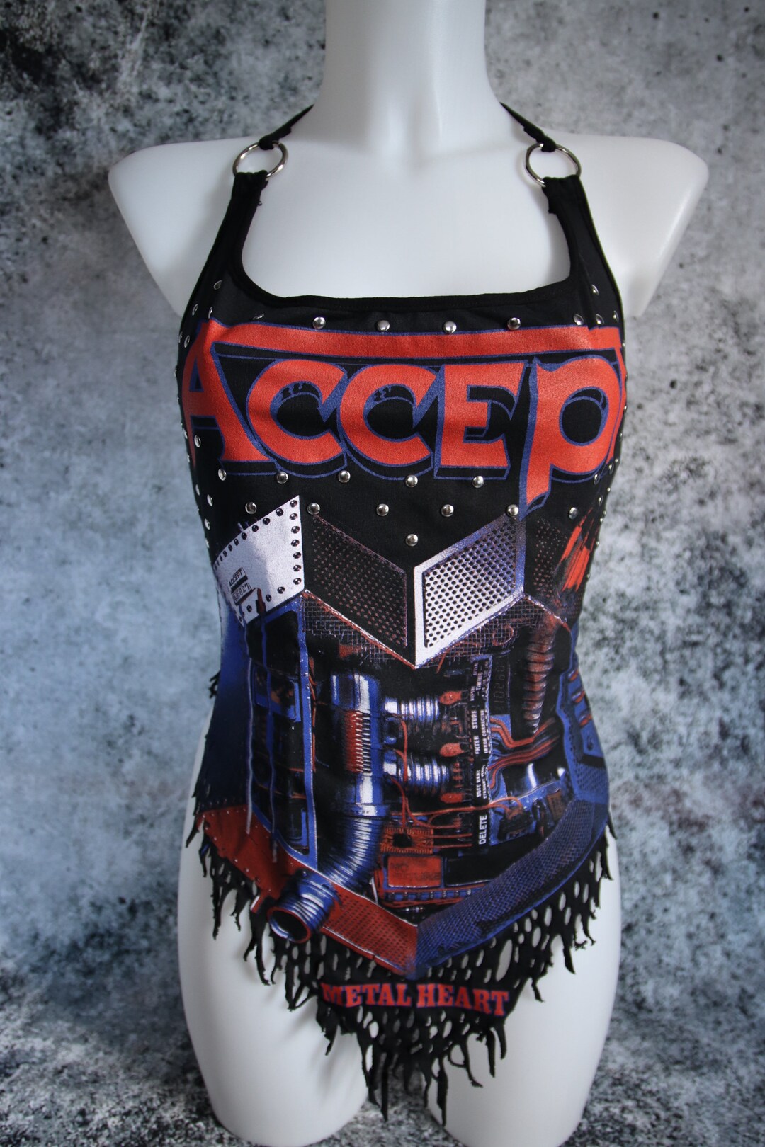 Accept Metal Heart Halter Top - Etsy