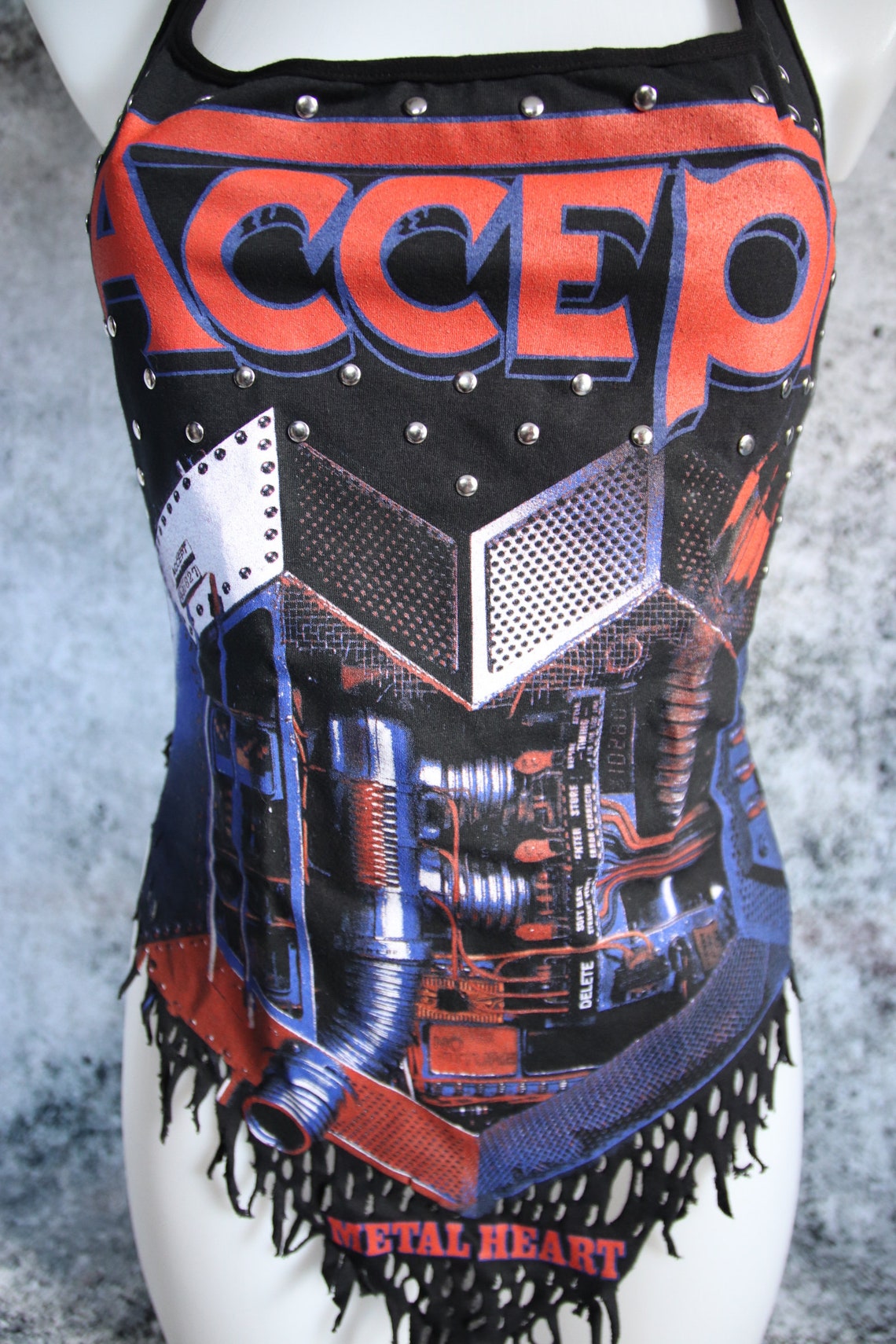 Accept Metal Heart Halter Top - Etsy
