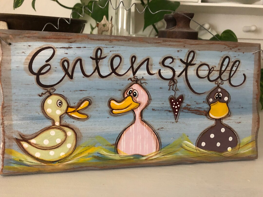 Shabby Chic Door Sign "duck Coop" - Etsy