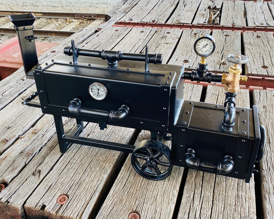 Steampunk Locomotive Mini Smoker, Offset Smoker, Grill, Cooker - Etsy ...