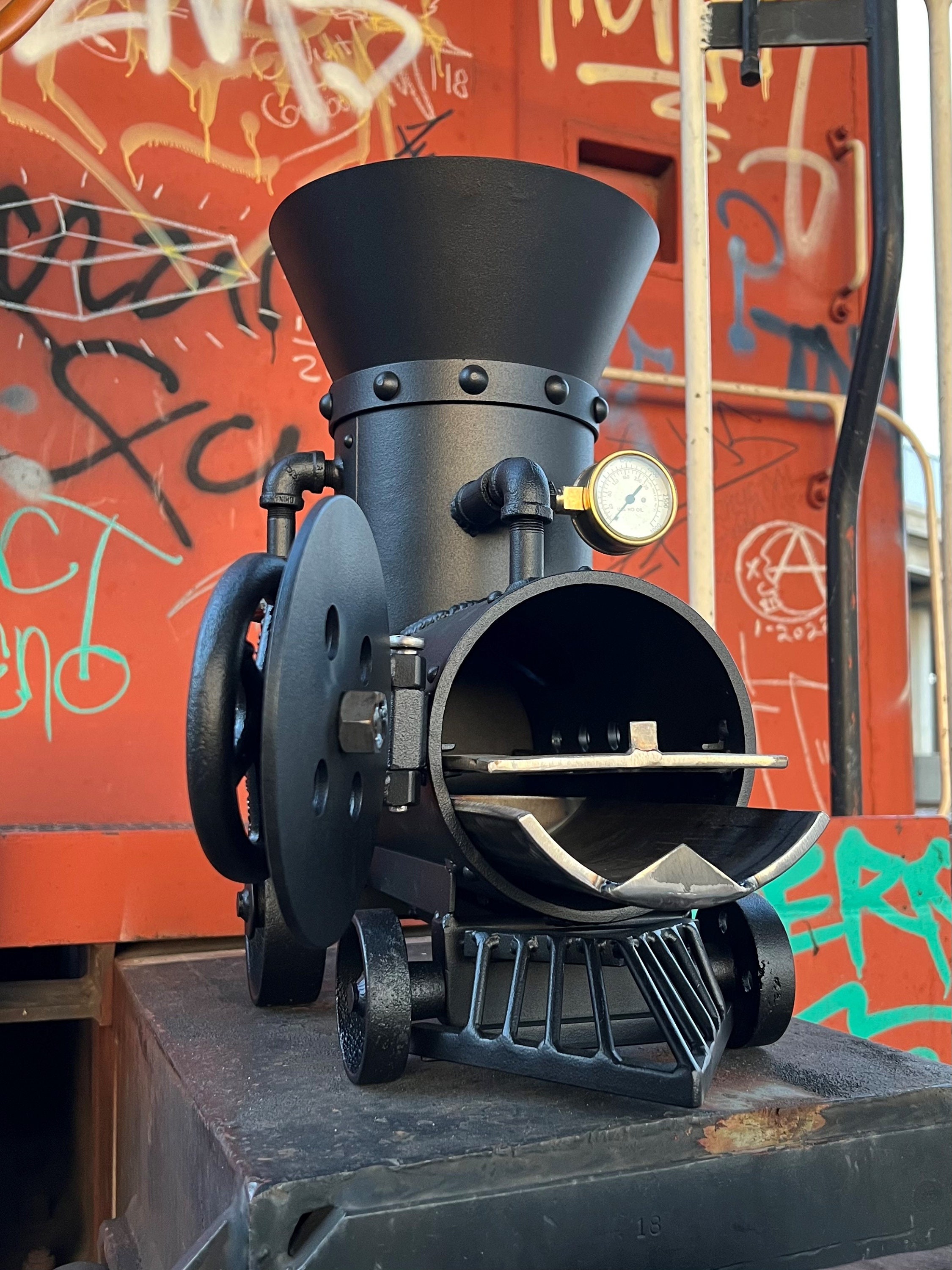 LOCOMOTIVE ROCKET STOVE Grill Bbq Fire Pit Cooking Heater Camping - Etsy