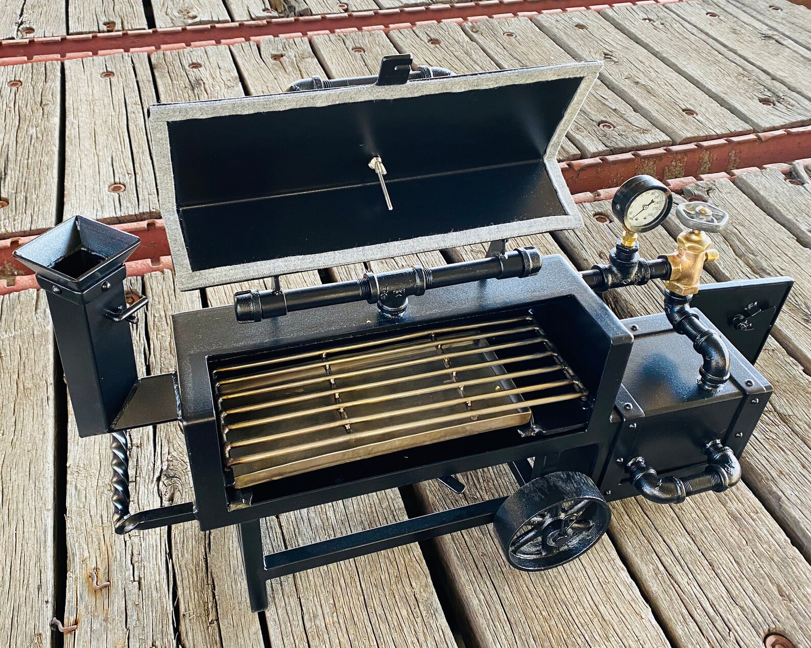 Steampunk Locomotive Mini Smoker, Offset Smoker, Grill, Cooker - Etsy ...