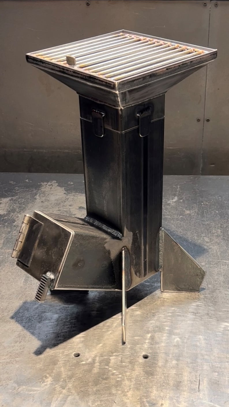 ROCKET STOVE Grill Bbq Fire Pit Cooker Space Heater Camping Outdoors - Etsy