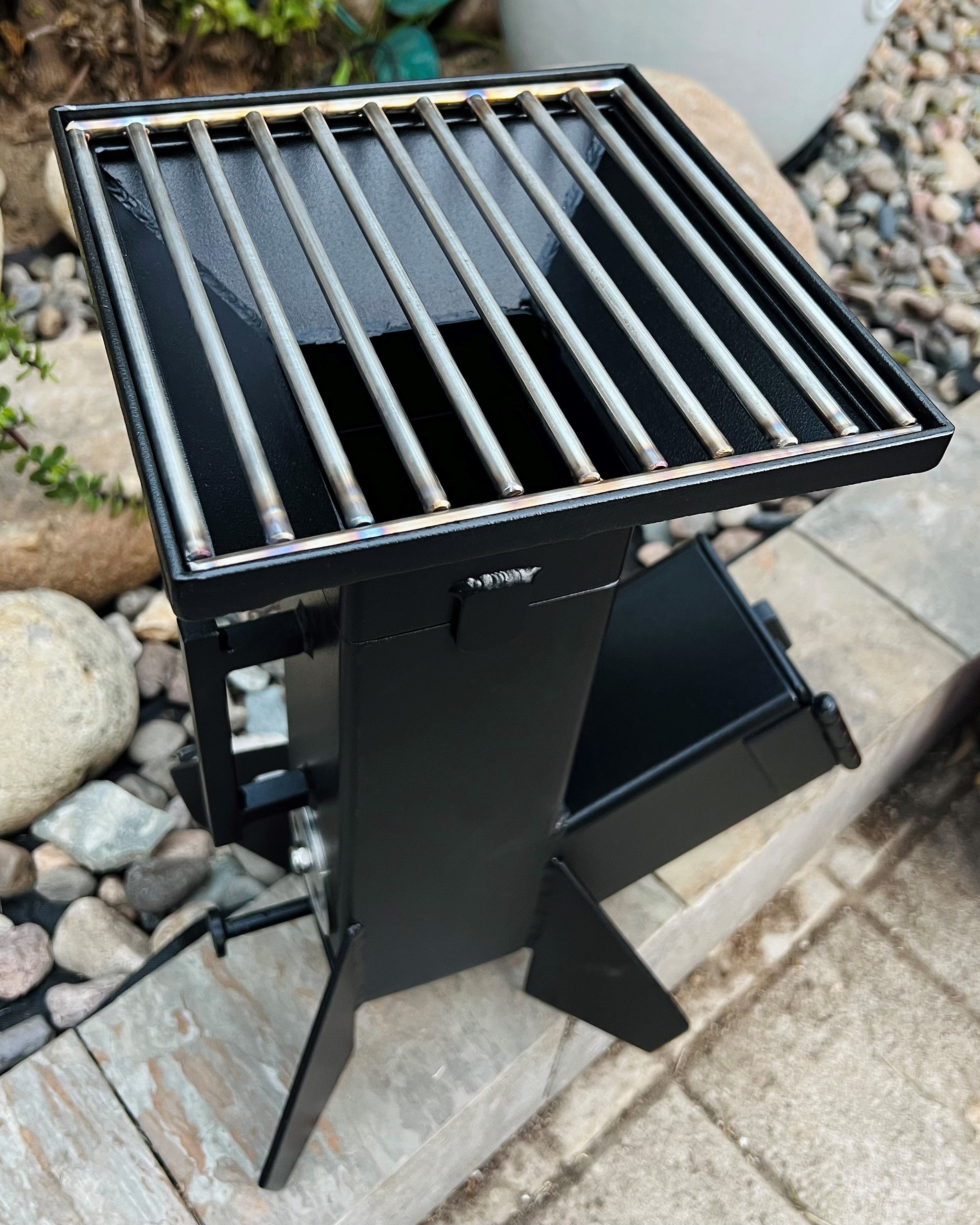 ROCKET STOVE Grill Bbq Fire Pit Cooker Space Heater Camping - Etsy