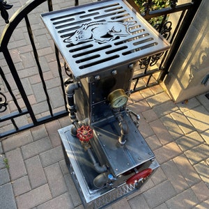 Steampunk ROCKET STOVE Grill Bbq Fire Pit Cooking Heater Camping - Etsy