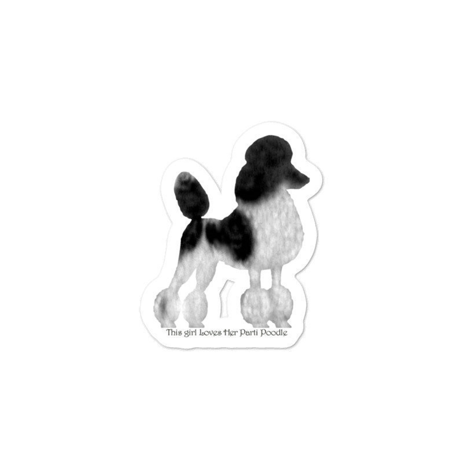 Poodle Decal, Two Poodle Stickers, Vinyl Poodle Sticker, Kiss Cut ...