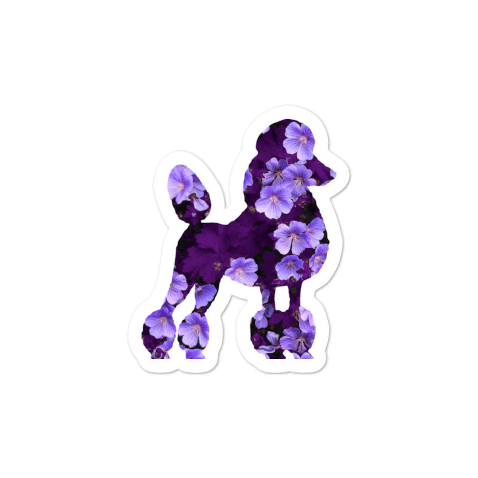 Poodle Decal Two Poodle Stickers Vinyl Poodle Sticker Kiss - Etsy
