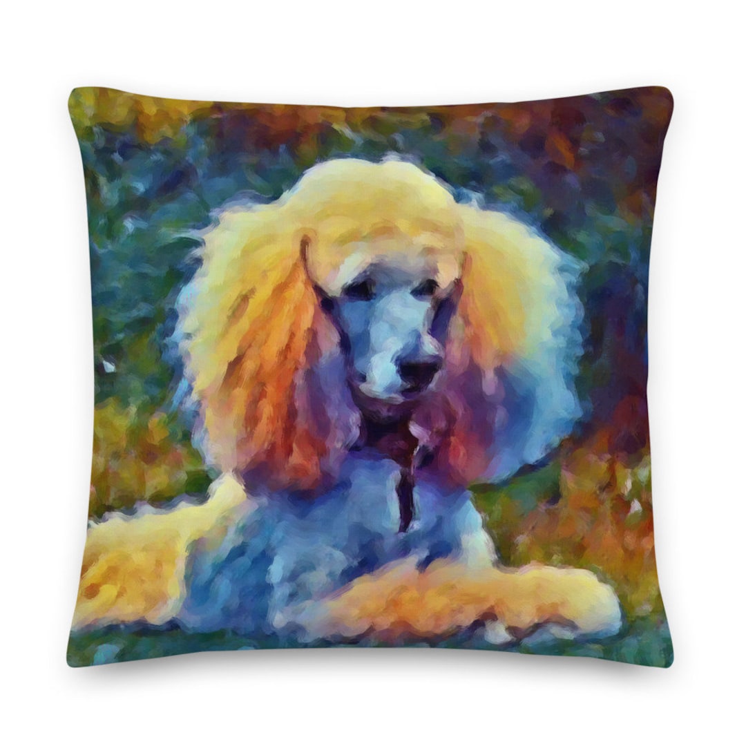 Colourful Poodle Cushion Poodle Throw Pillow Poodle Sofa - Etsy