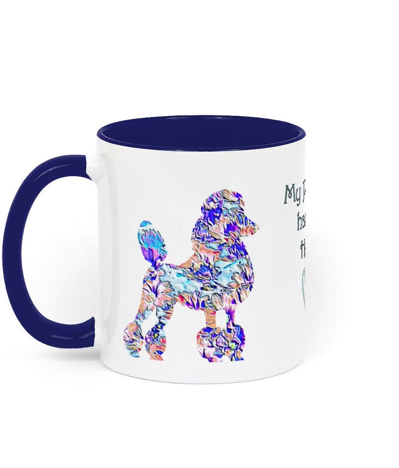 Poodle Mug, Standard Parti Poodle, Poodle, Gift, Birthday Gift, Dog Mug ...
