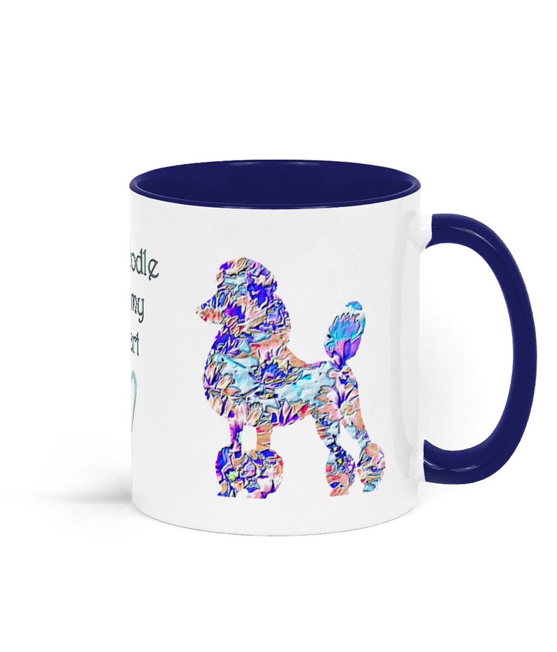 Poodle Mug, Standard Parti Poodle, Poodle, Gift, Birthday Gift, Dog Mug ...