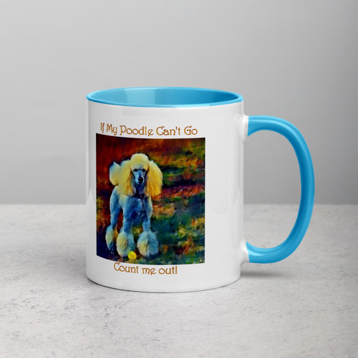 Stylish Poodle Mug Standard Poodle Ceramic Mug - Etsy