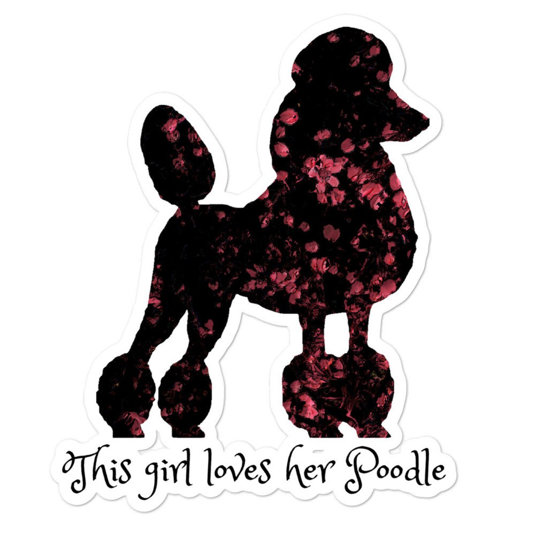 Poodle Decal Two Poodle Stickers Vinyl Poodle Sticker Kiss - Etsy