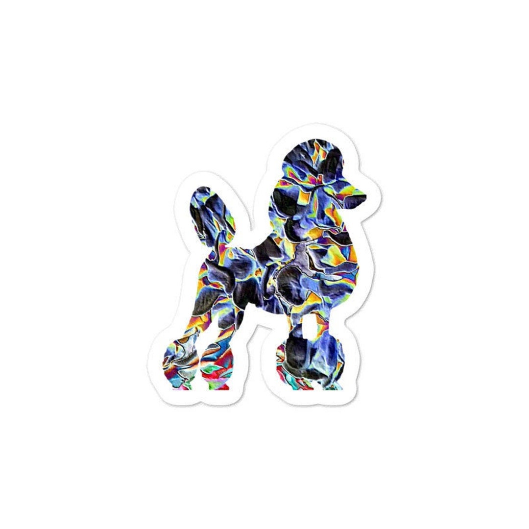 Poodle Decals Two Poodle Stickers Vinyl Poodle Sticker Kiss - Etsy