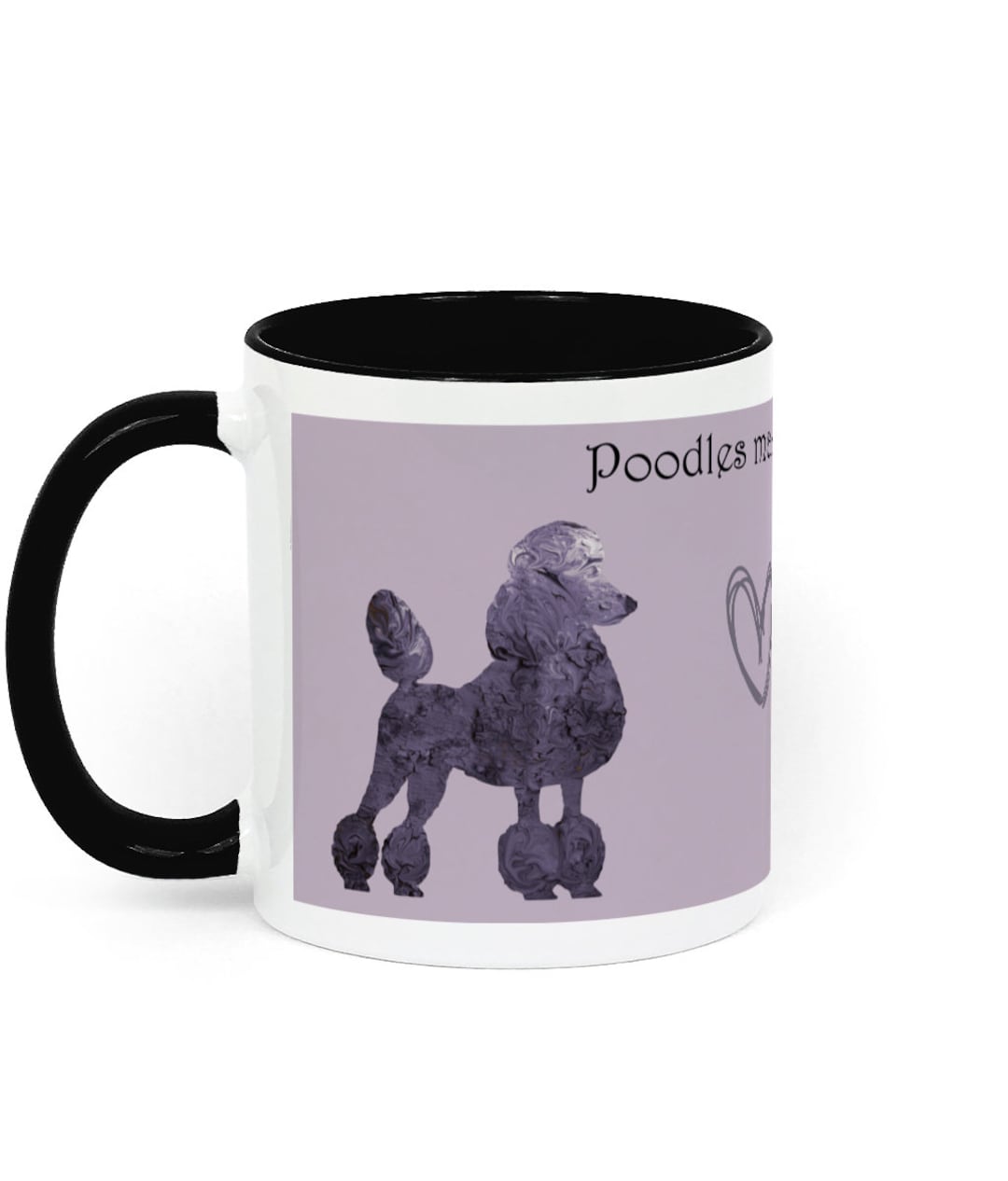 Pretty Poodle Mug, Custom Poodle Mug, Standard Poodle, Poodle, Gift ...