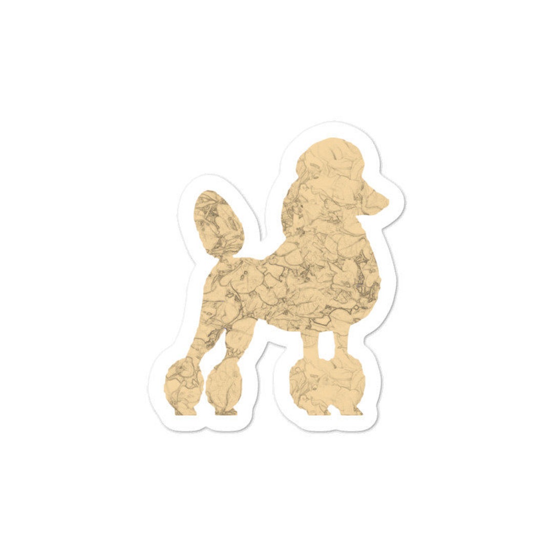 Poodle Decal, Two Poodle Stickers, Vinyl Poodle Sticker, Kiss Cut ...