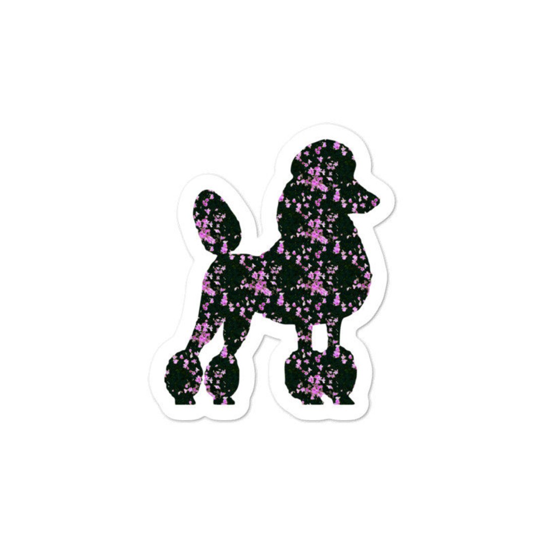 Poodle Decals, Two Poodle Stickers, Vinyl Poodle Sticker, Kiss Cut ...