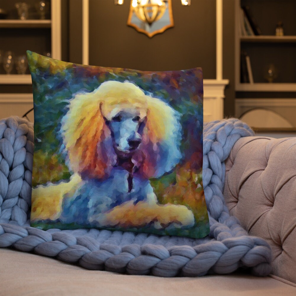 Colourful Poodle Cushion Poodle Throw Pillow Poodle Sofa - Etsy