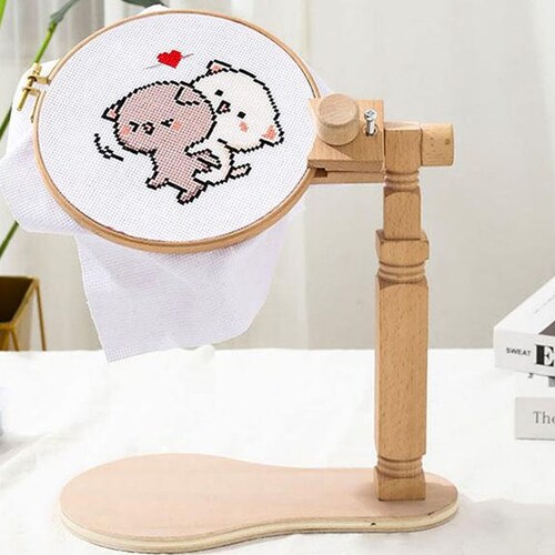 Seat-round 360 Degree Rotatable Embroidery Frame Adjustable - Etsy