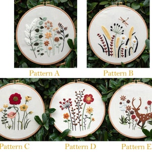 Plants Hand Embroidery Kit,diy Embroidery Full Kit,modern Floral ...