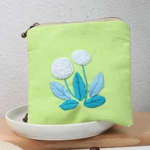 Embroidery Kit Mini Wallet,hand Embroidery Kit Beginner Coin Purse ...