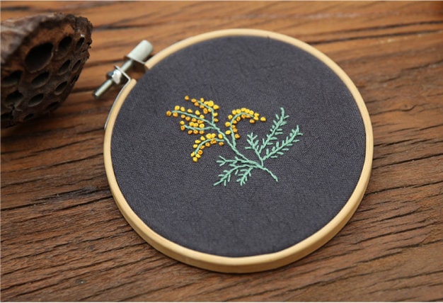 Diy Embroidery kit beginner-Modern Flower Plant Hand | Etsy
