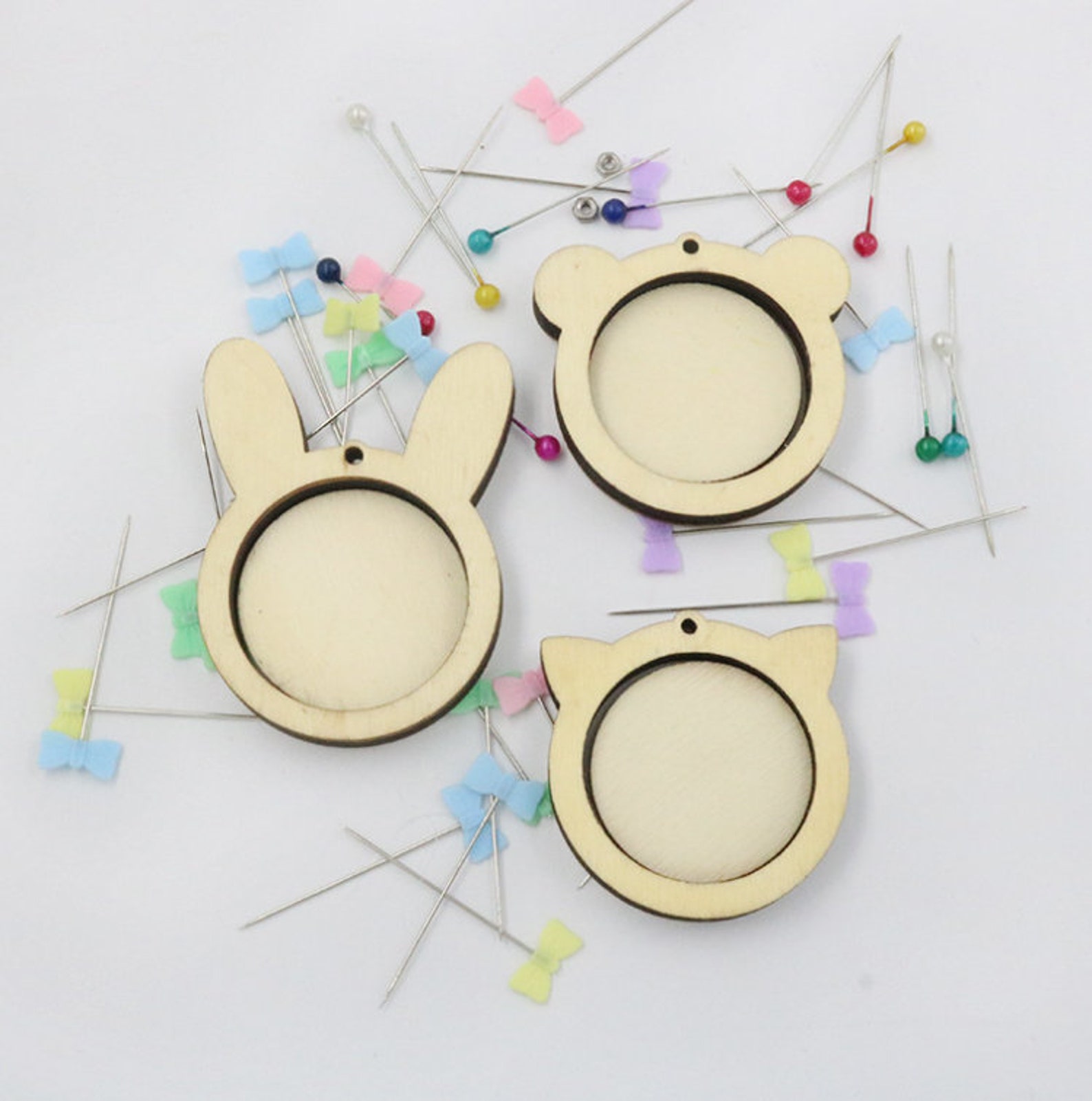 Mini Wooden Embroidery Hoops Mini Oval/round/square Wooden - Etsy