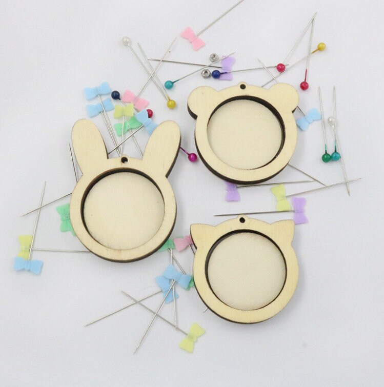 Mini Wooden Embroidery Hoops,mini Embroidery Frame,cute Stitching Hoop ...