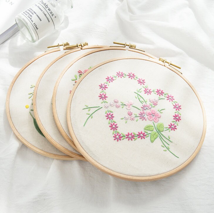 Hand Embroidery Kit modern Embroidery Full Kitflowers | Etsy