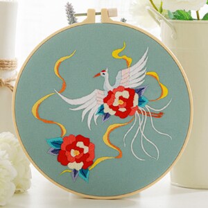 Phoenix Style Embroidery Craft Kit,creative Flora and Fauna Embroidery ...
