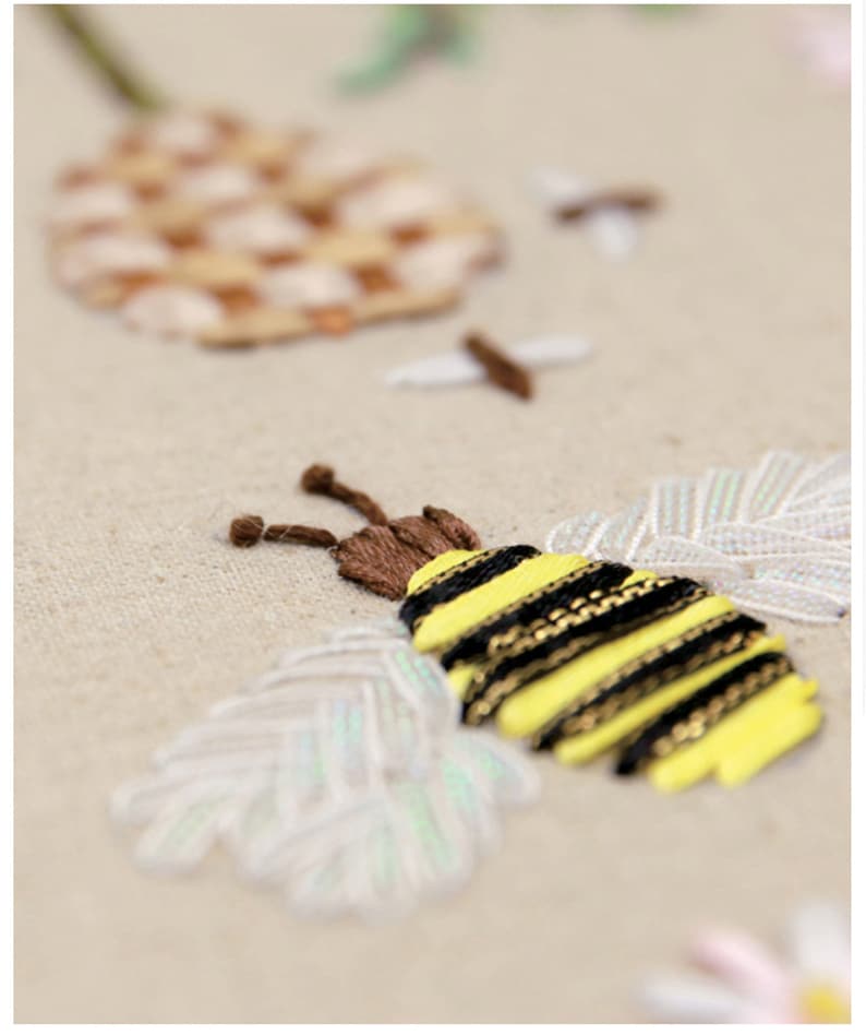 Embroidery Printed Pattern Fabric-Modern Embroidery Kit-Hand | Etsy