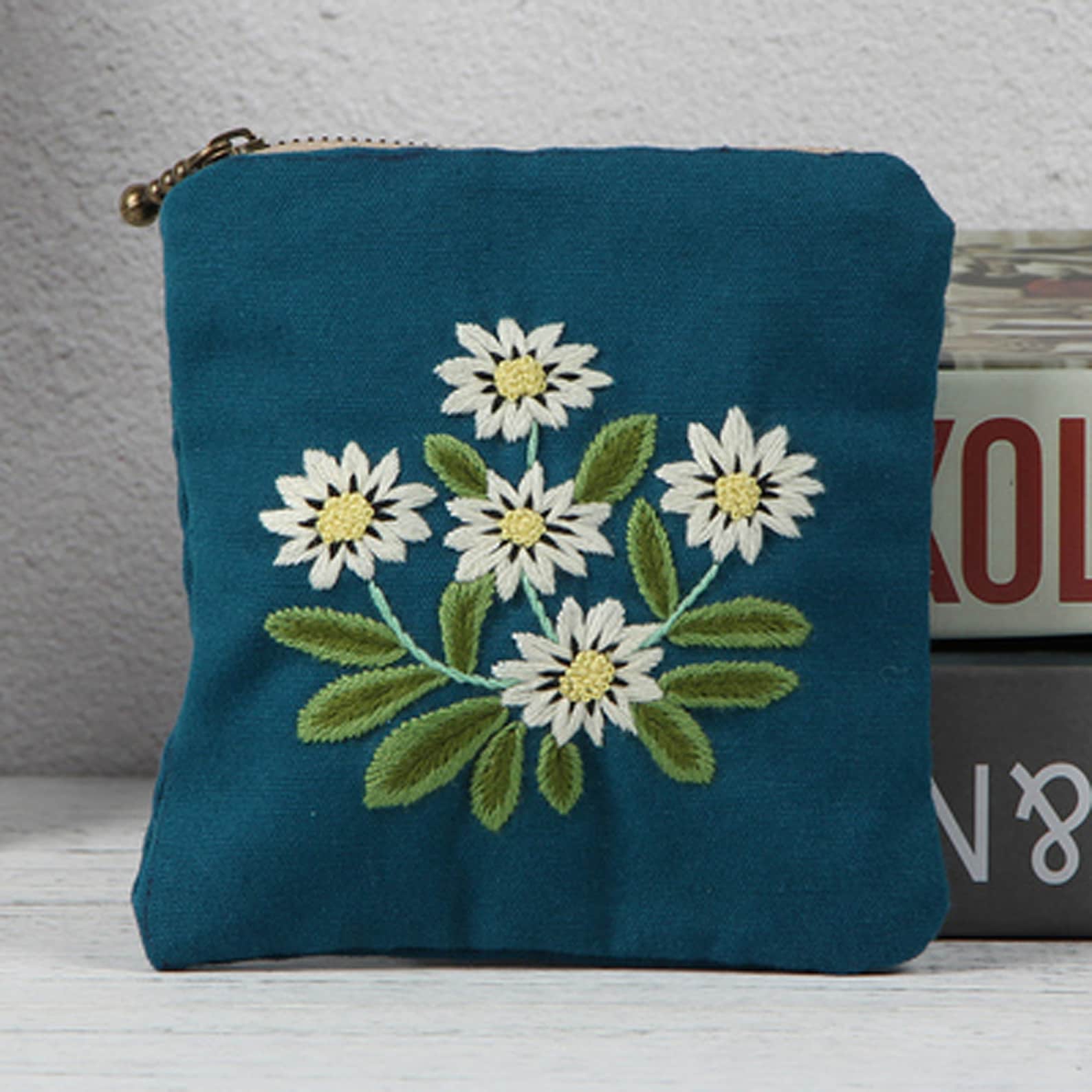 Embroidery Kit Mini Wallethand Embroidery Kit Beginner Coin | Etsy