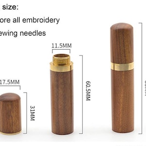 Solid Wood Needle Case Needle Storage,sandalwood Storage Container ...