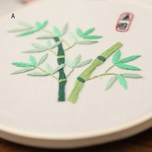 Floral Beginner Embroidery Kit Modern Embroidery Kit Flowers Hand