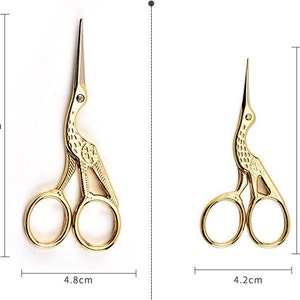 Stork Craft Scissors,gold|silver|brown|rainbow,93mm/115mm,crane ...