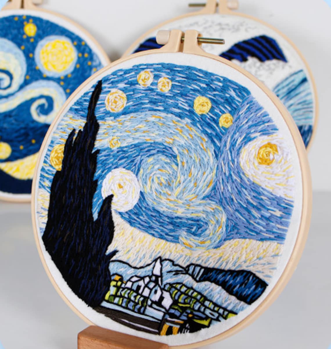 Starry Night Beginners to Intermediate Embroidery Kitmodern - Etsy