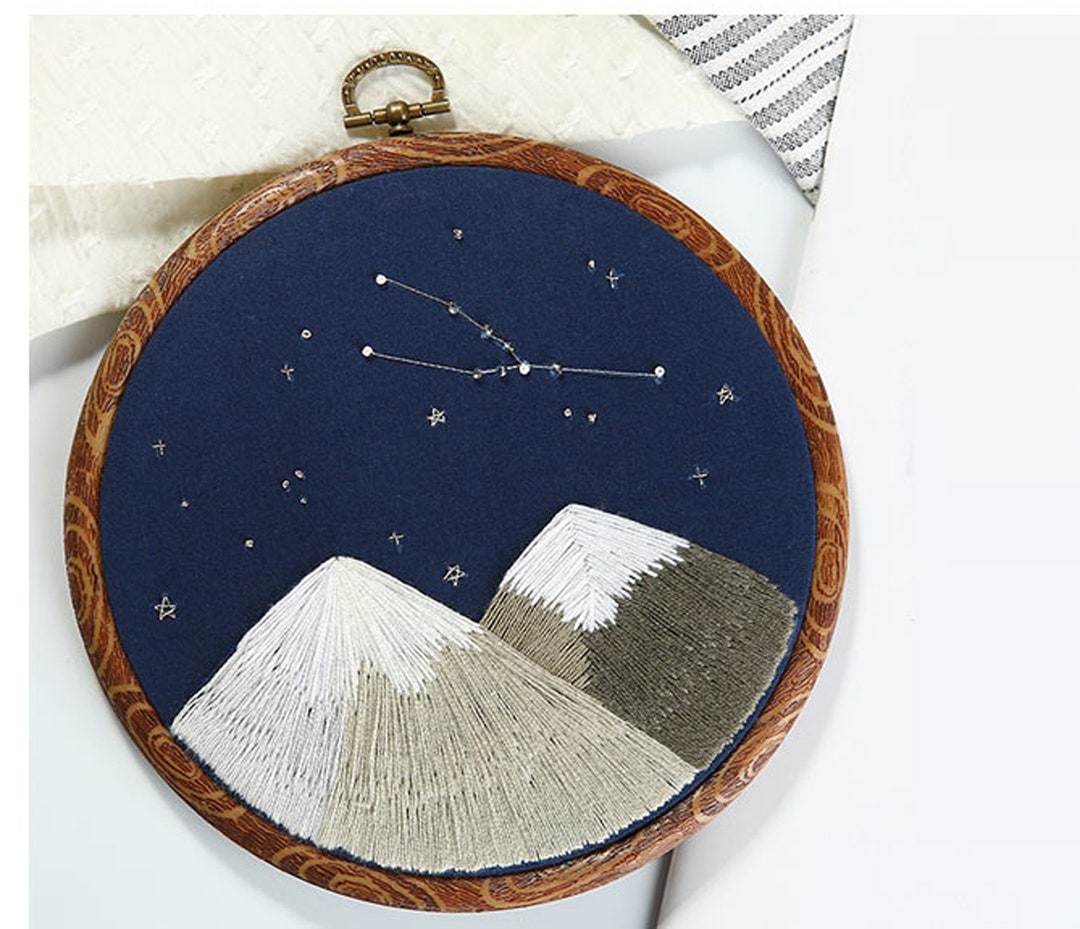Embroidery Zodiac Constellation Pattern -embroidery Kit Beginner ...