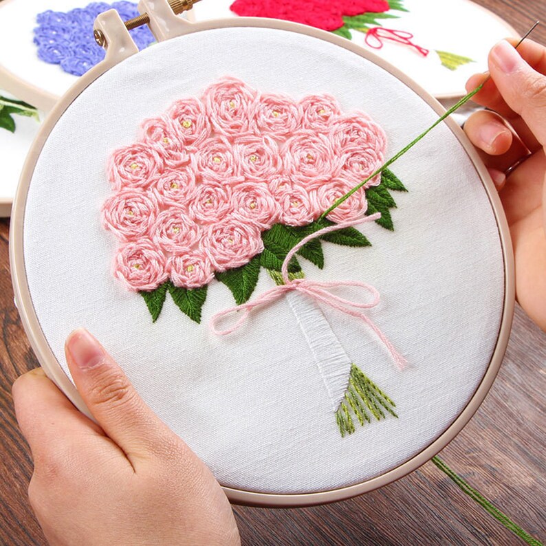 Floral Embroidery Kit for Beginner Modern Embroidery Kit - Etsy