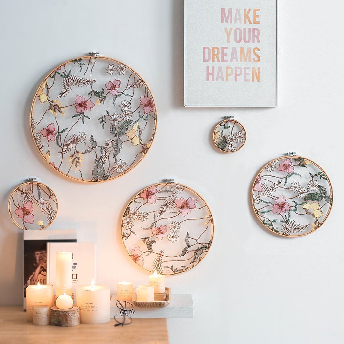 Embroidery Wall Hangings Decorationwall Hanging Art - Etsy