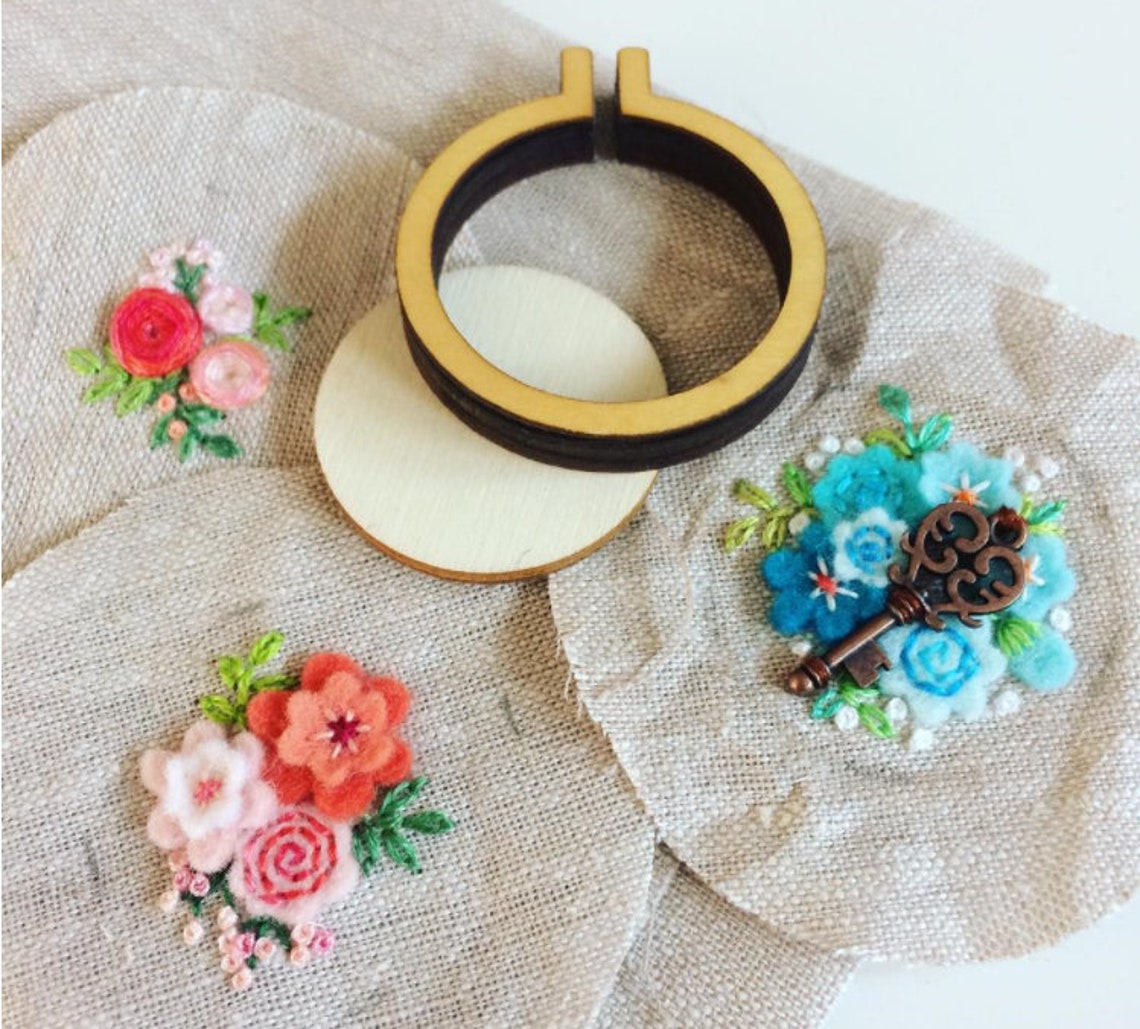 Mini Wooden Embroidery Hoops,mini Embroidery Frame,cute Stitching Hoop ...