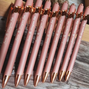 Custom Wedding Rose Gold Pens, Personalized Business Pens, Bulk Custom ...