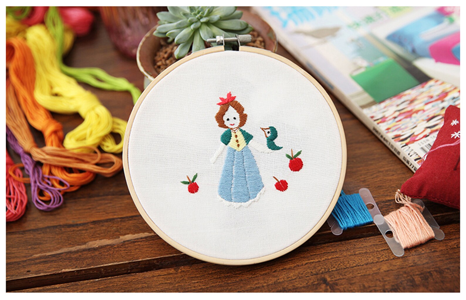 Hand Embroidery Kit Flower Skirt Girl Embroidery Kit Beginner ...