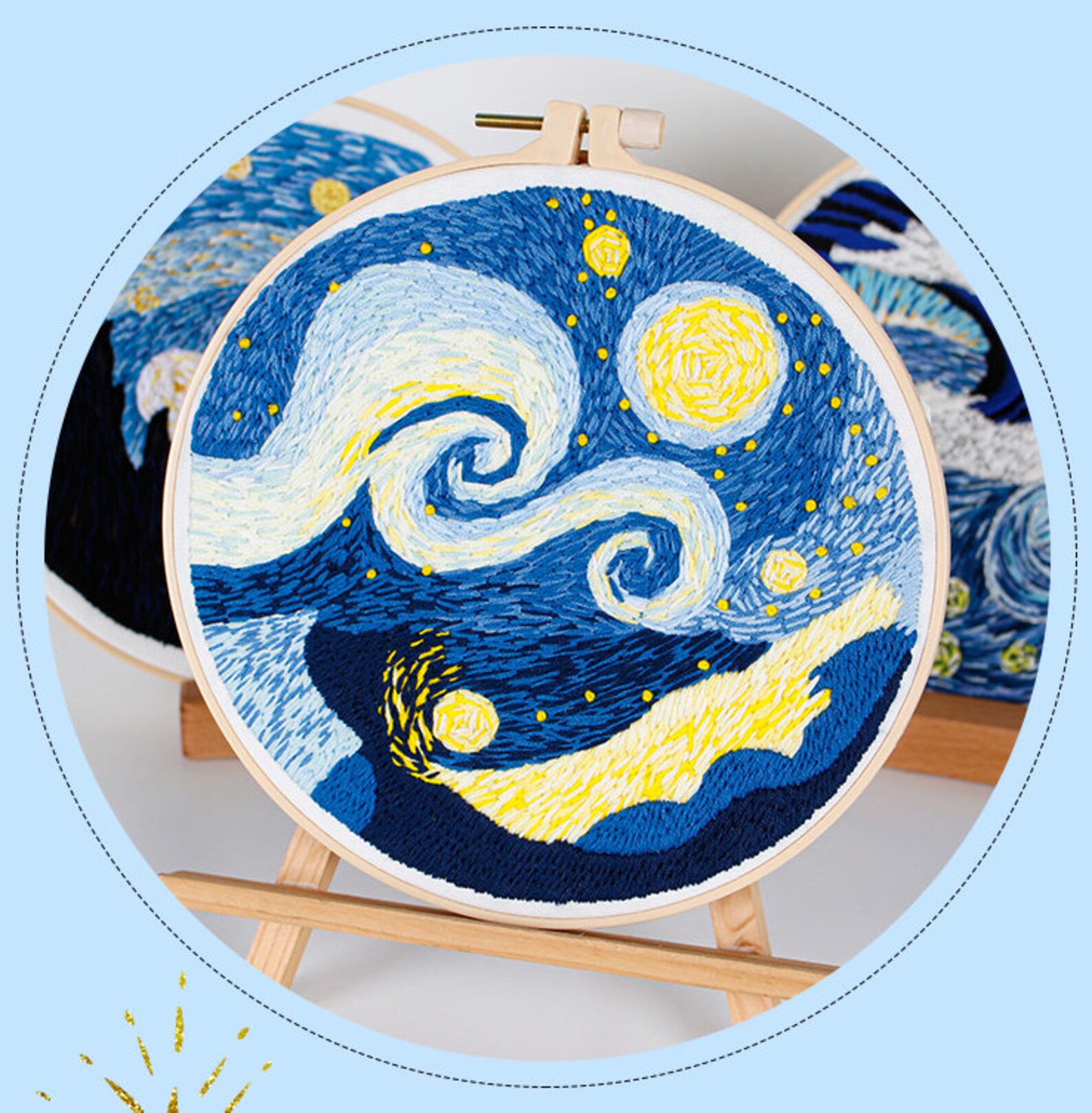 Starry Night Beginners to Intermediate Embroidery Kit|modern Embroidery ...